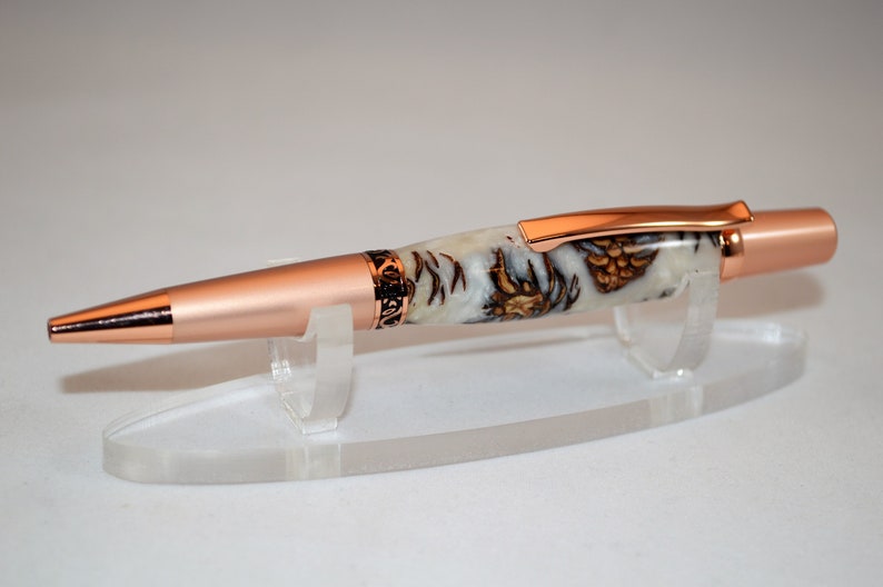 Unique Classic Twist Pen in Two Tone Copper With Handcrafted | Etsy