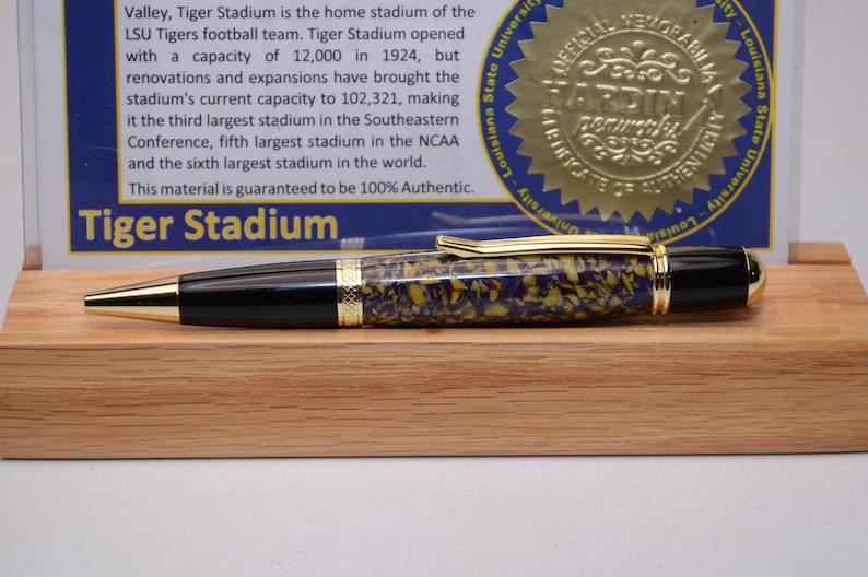 Handcrafted Pen Made From LSU Tiger Stadium Plastic Stadium Seats - Etsy