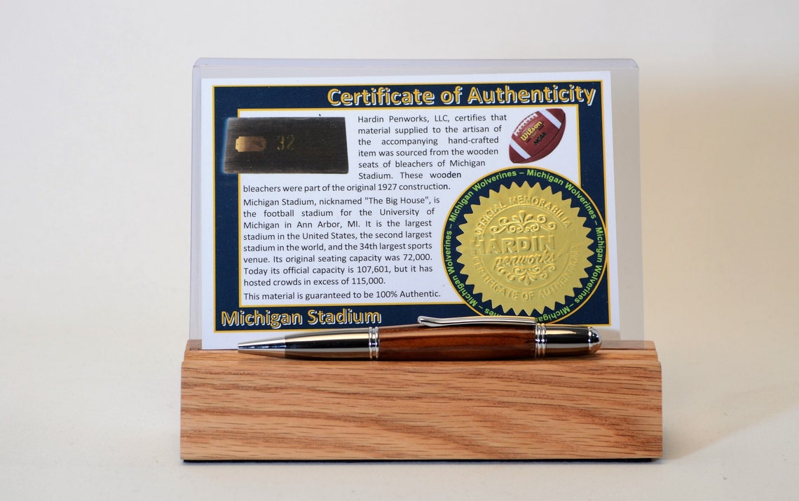 University of Michigan Chrome and Gunmetal Twist Pen Made From - Etsy