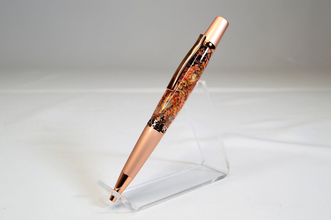 Elegant Two-tone Copper Twist Pen With Copper, Gold, & Black Gilding ...