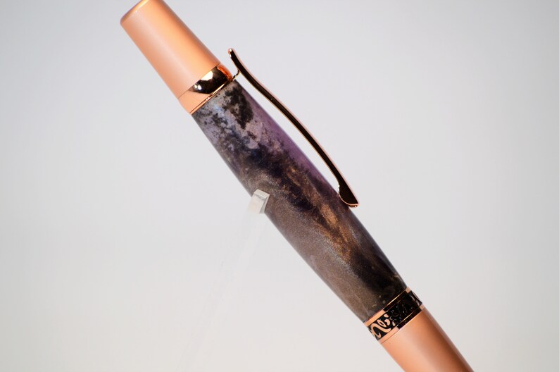 Elegant Twist Pen in Two Tone Copper With Handcrafted Multi - Etsy