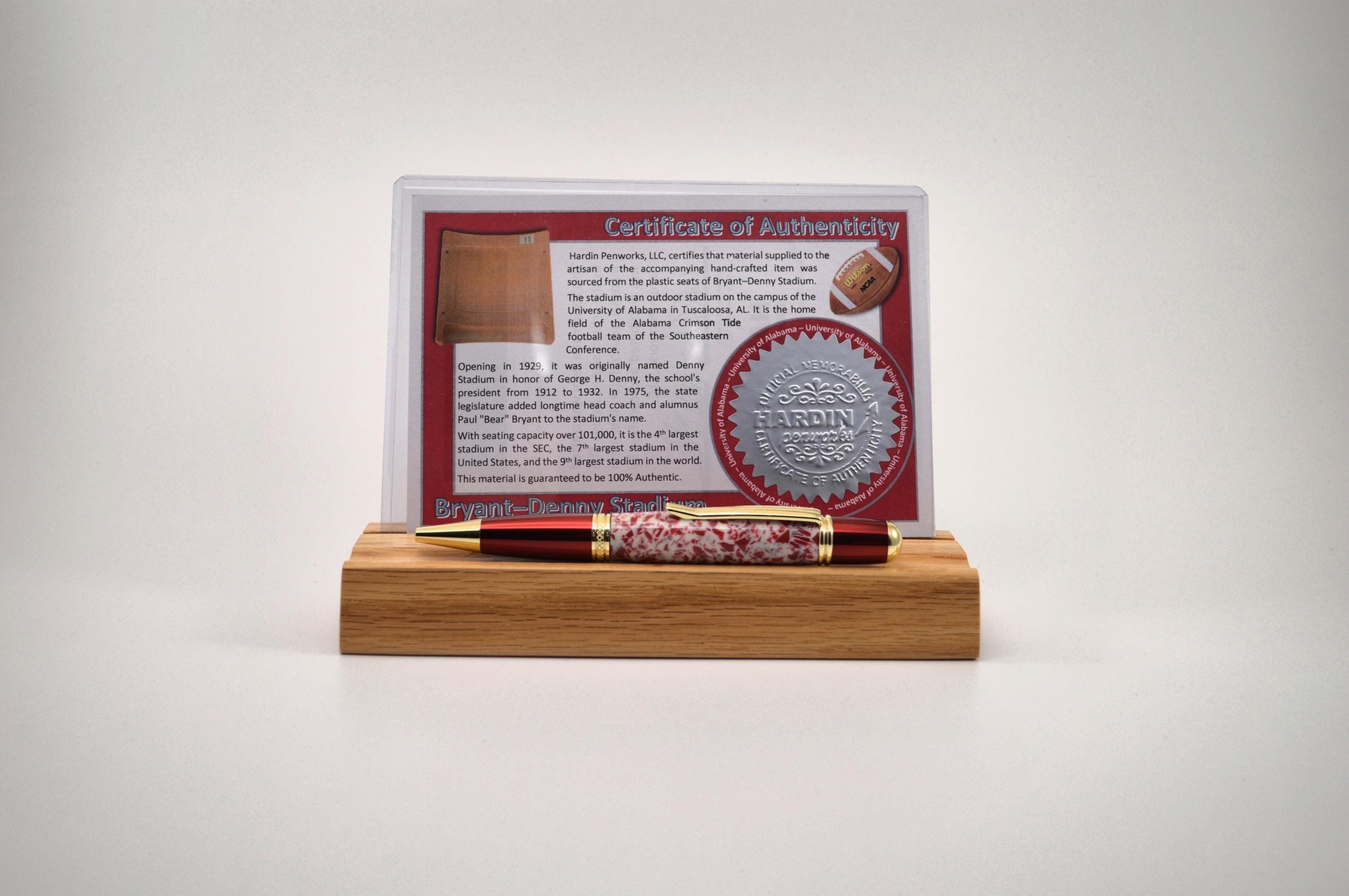 Handcrafted Pen Made From University of Alabama Bryant-denny Stadium ...