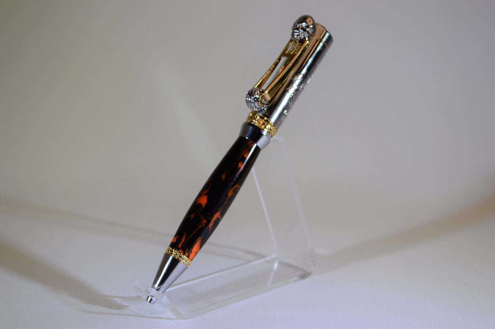 Motorcycle Pen Made With Black and Orange Acrylic. - Etsy