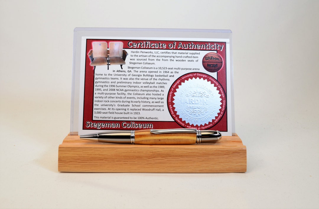 Handcrafted Pen Made From University of Georgia Stegeman Coliseum ...