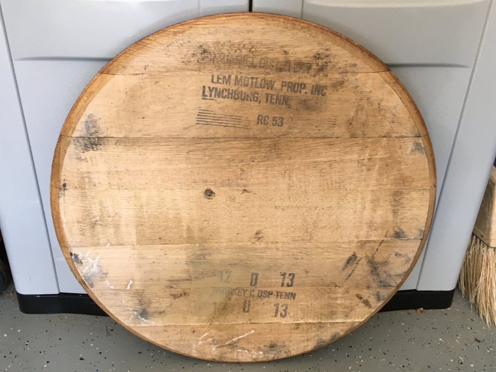 Whiskey Barrel Head From A Used Oak Whiskey Barrel - Etsy