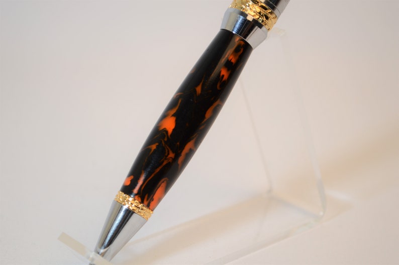 Motorcycle Pen Made With Black and Orange Acrylic. - Etsy