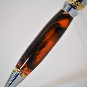 Motorcycle Pen Made With Black and Orange Acrylic With Eagle Clip - Etsy