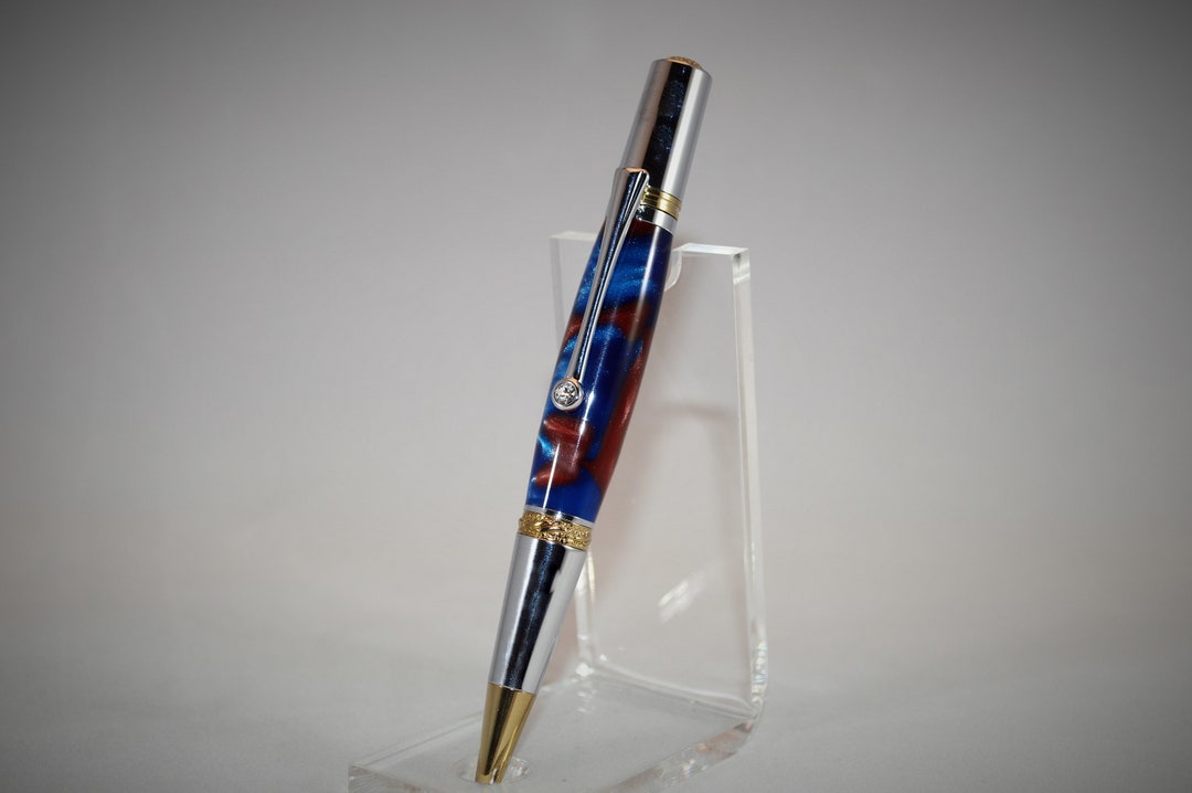 Majestic Squire Twist Pen: Gold, Titanium, Chrome With Swarovski ...