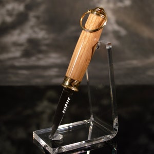 Whiskey Barrel Key Ring / Knife With Velvet Gift Pouch - Etsy