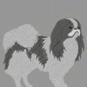 Embroidery Design Digitized Japanese Chin Keychain 4 X 4 - Etsy