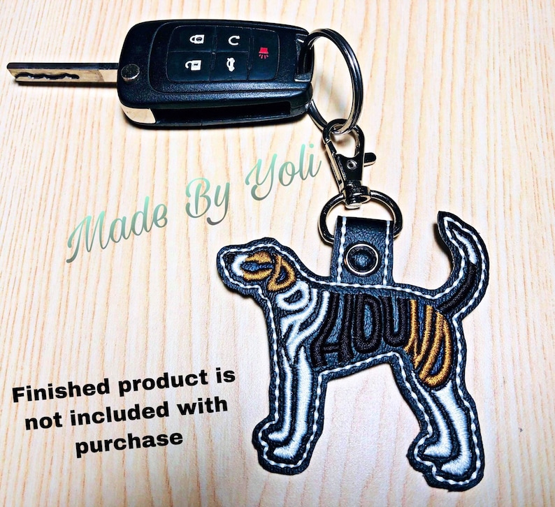 Embroidery Design Digitized Coon Hound Text Fill Keychain 4 X - Etsy