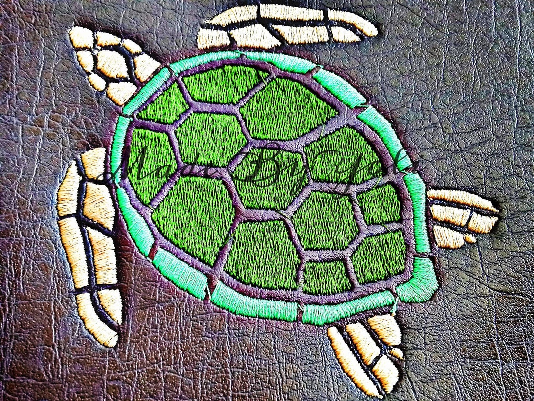Embroidery Design Digitized Sea Turtle 4 X 4 - Etsy