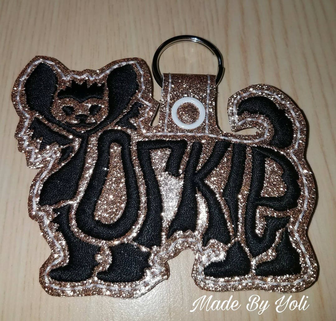 Embroidery Design Digitized Yorkie Text Fill Keychain 4 X 4 - Etsy