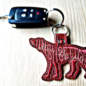 Embroidery Design Digitized Irish Setter Text Fill Keychain 4 X 4 - Etsy