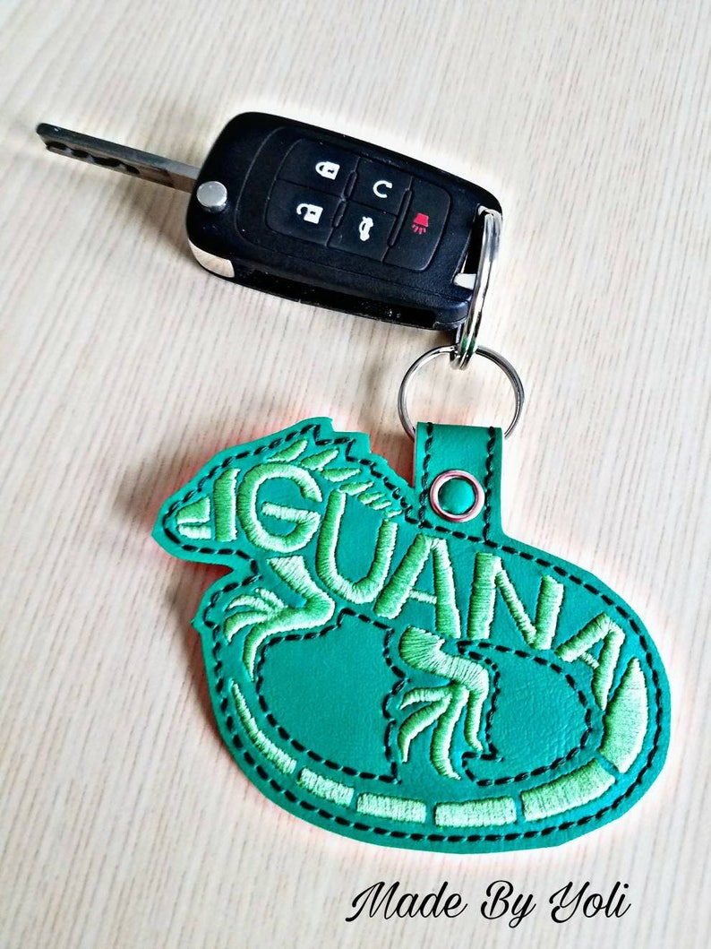 Embroidery Design Digitized Iguana Keychain 4 X 4 - Etsy