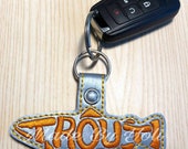 Embroidery Design Digitized Trout Keychain 4 X 4 - Etsy