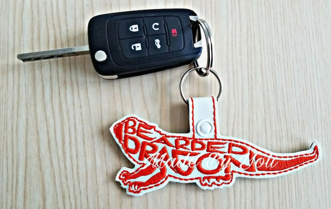 Embroidery Design Digitized Bearded Dragon Keychain 4 X 4 - Etsy