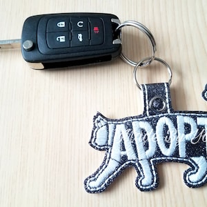 Embroidery Design Digitized Adopt Cat Keychain 4 X 4 - Etsy