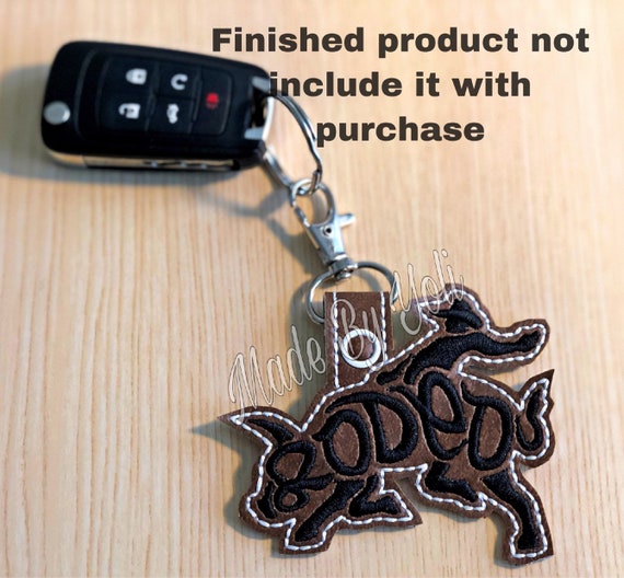 Embroidery Design Digitized Rodeo Bull Keychain 4 X 4 - Etsy