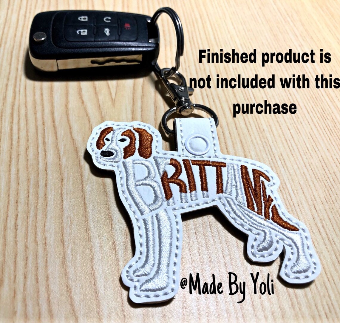 Embroidery Design Digitized Brittany Text Fill Keychain 4 X 4 - Etsy