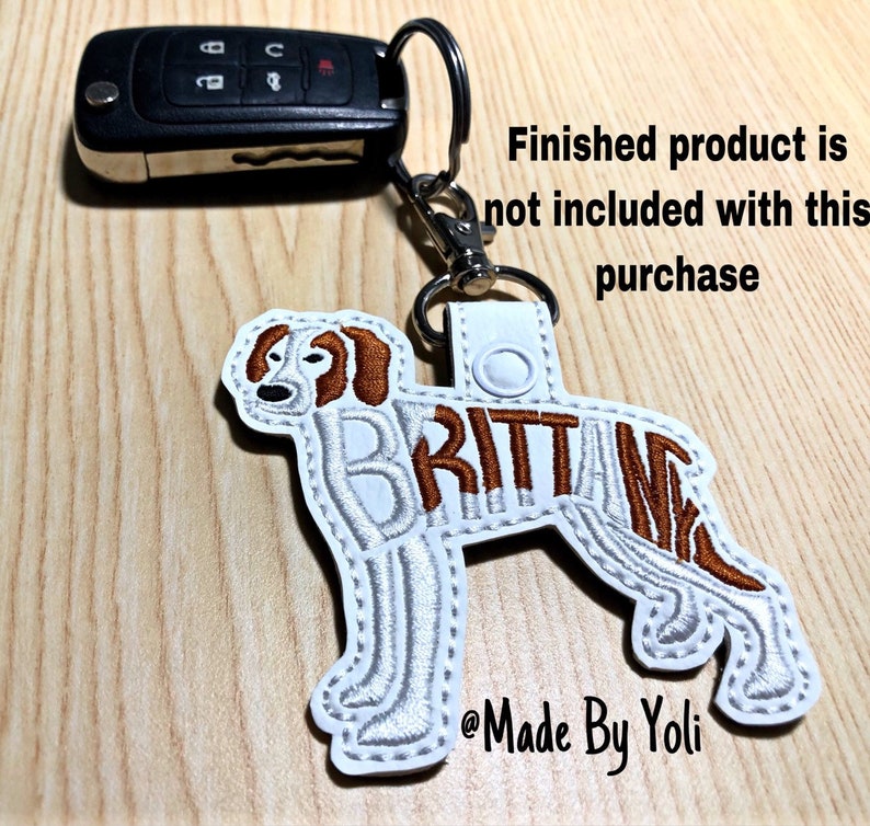 Embroidery Design Digitized Brittany Text Fill Keychain 4 x 4 | Etsy