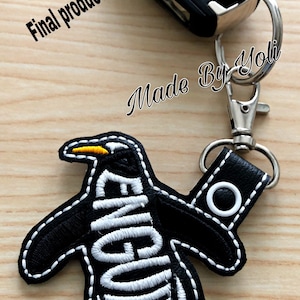 Embroidery Design Digitized Penguin Keychain 4 X 4 - Etsy
