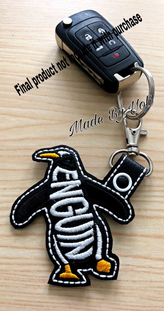 Embroidery Design Digitized Penguin Keychain 4 x 4 | Etsy