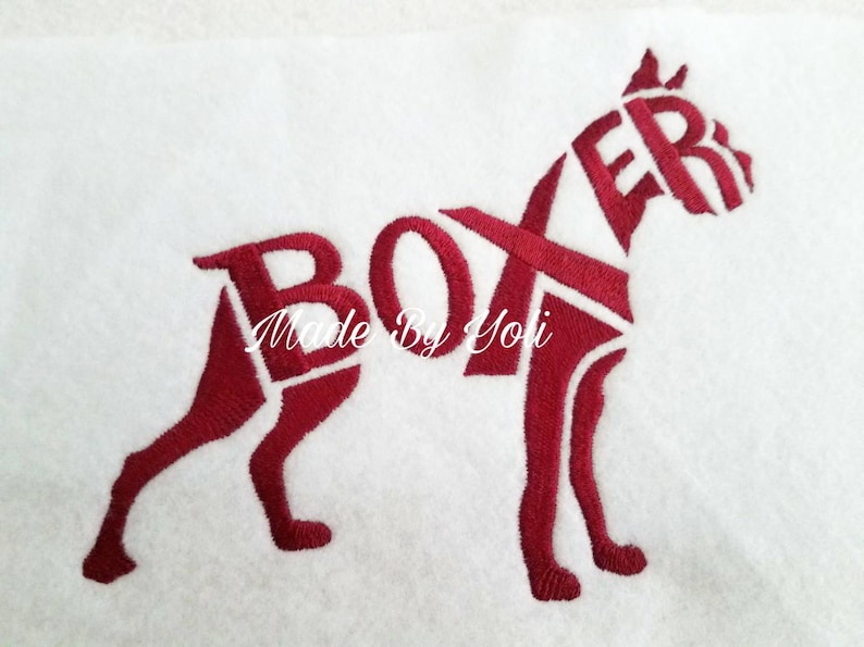 Embroidery Design Digitized Boxer Text Fill 5 X 7 | Etsy