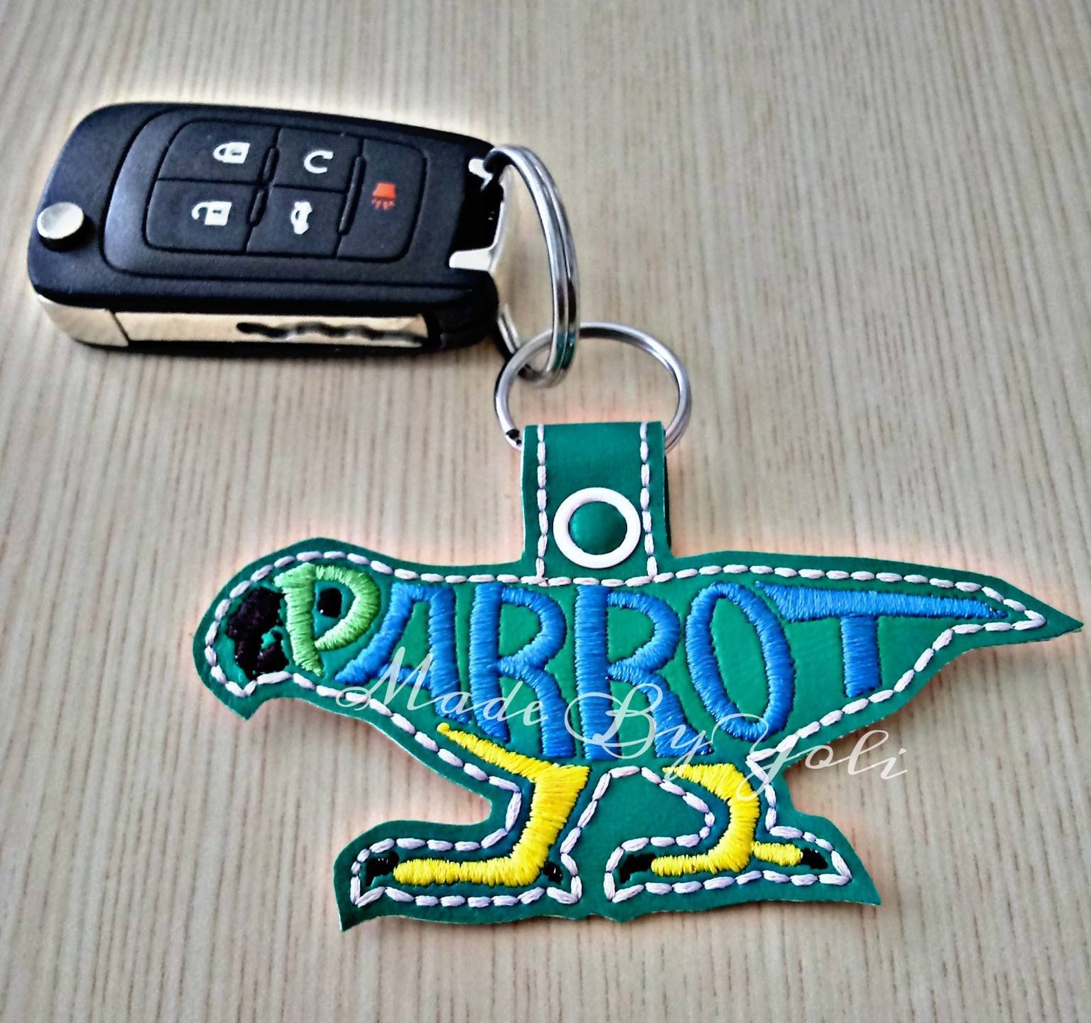Embroidery Design Digitized Parrot Keychain 4 X 4 - Etsy