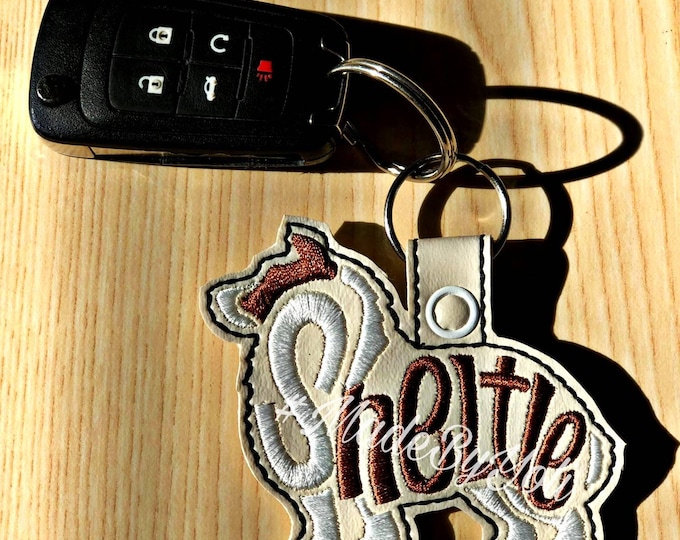 Embroidery Design Digitized Sheltietext Fill Keychain 4 X 4 - Etsy