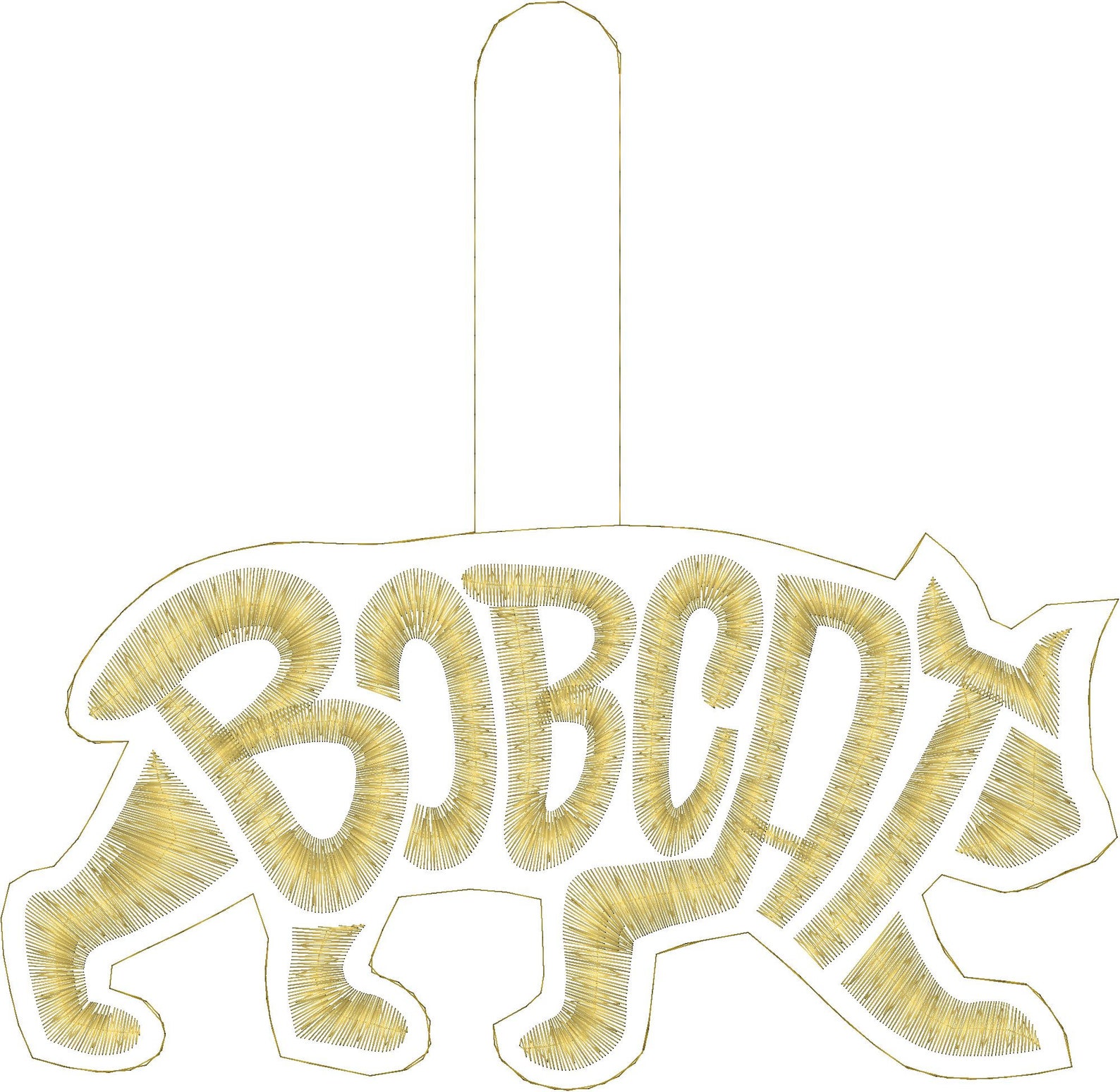 Embroidery Design Digitized Bobcat Keychain 4 X 4 - Etsy
