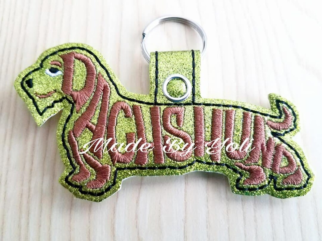 Embroidery Design Digitized Smiling Wire Hair Dachshund Text Fill ...