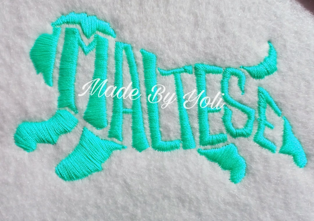 Embroidery Design Digitized Maltese Text Fill 4 X 4 - Etsy