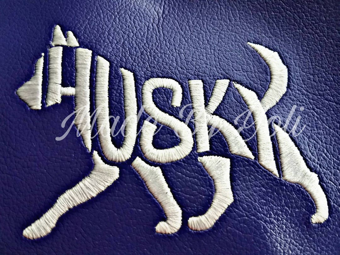 Embroidery Design Digitized Husky Text Fill 4 X 4 - Etsy