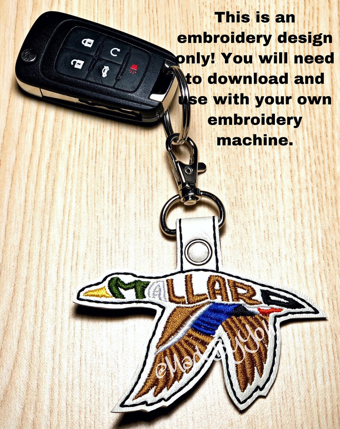 Embroidery Design Digitized Mallard Duck 4 X 4 Keychain - Etsy