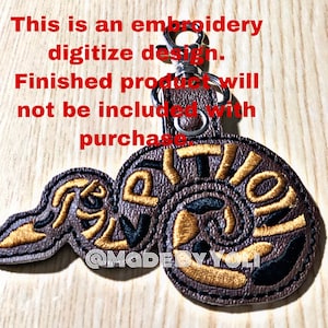 Embroidery Design Digitized Ball Python Keychain 4 X 4 - Etsy
