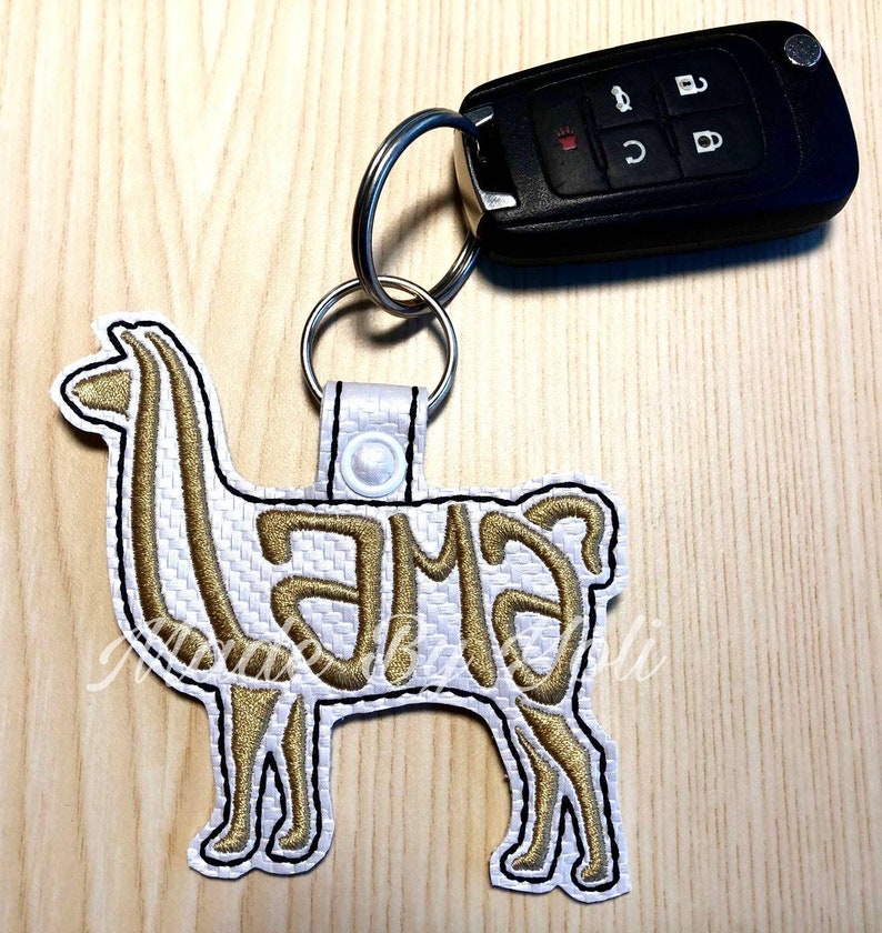 Embroidery Design Digitized Llama Keychain 4 X 4 - Etsy