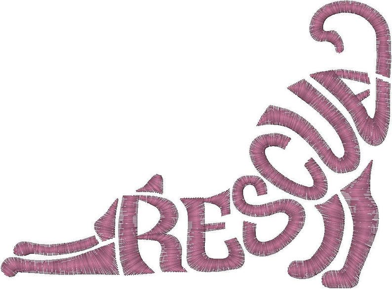 Embroidery Design Digitized Rescue Cat Text Fill 4 X 4 - Etsy
