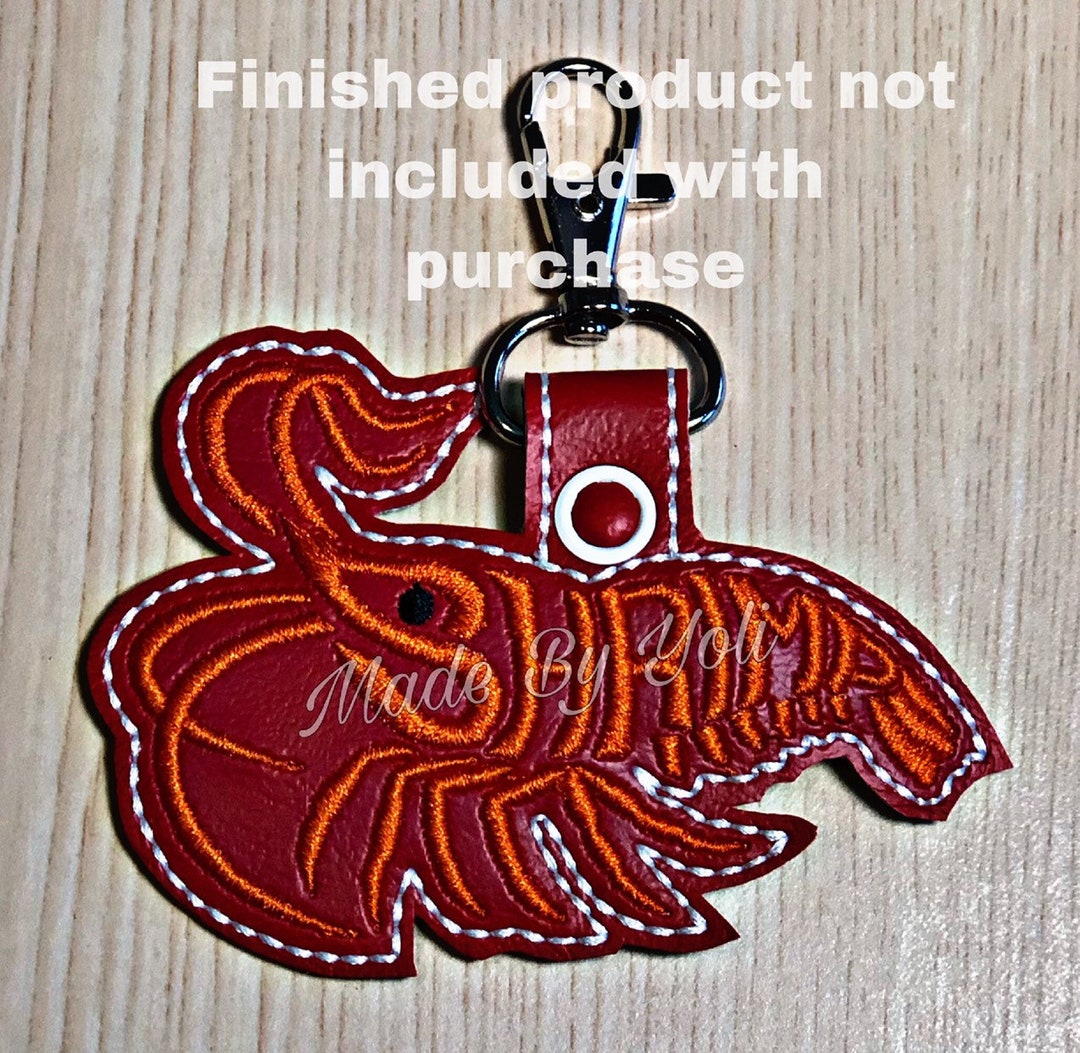 Embroidery Design Digitized Shrimp Keychain 4 X 4 - Etsy