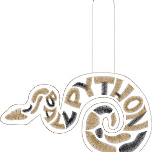 Embroidery Design Digitized Ball Python Keychain 4 X 4 - Etsy