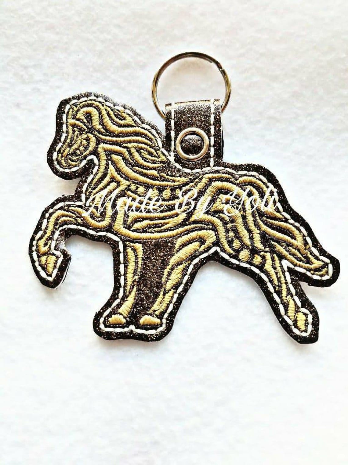 Embroidery Design Digitized Tribal Horse Keychain 4 X 4 | Etsy