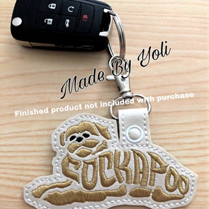 Embroidery Design Digitized Cockapoo Text Fill Keychain 4 X 4 - Etsy