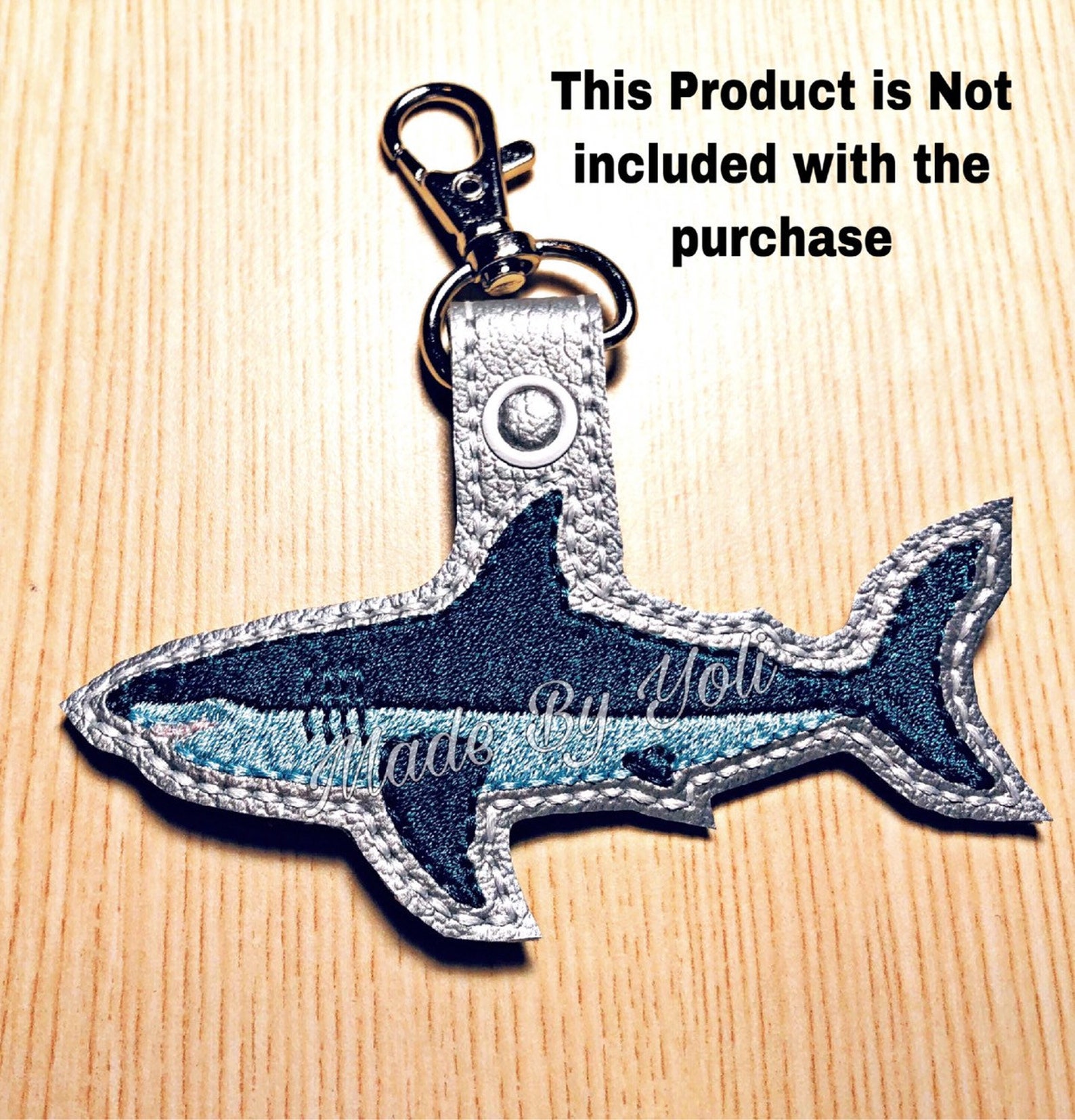 Embroidery Design Digitized Shark Realistic Keychain 4 x 4 | Etsy