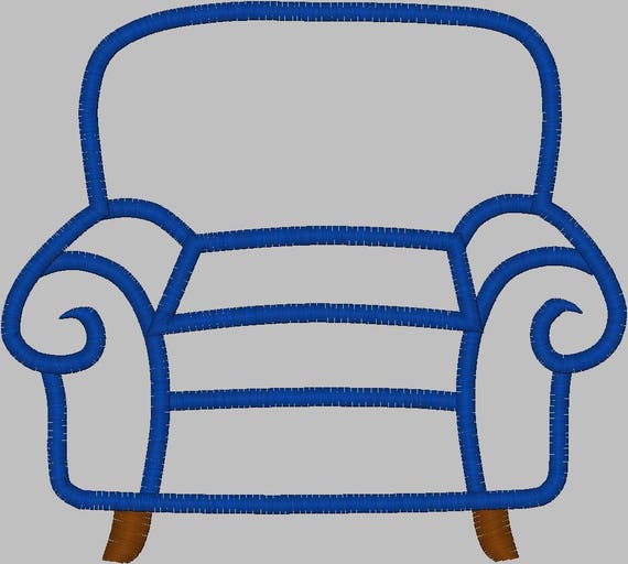 Embroidery Design Digitized Chair Applique 5 X 7 - Etsy