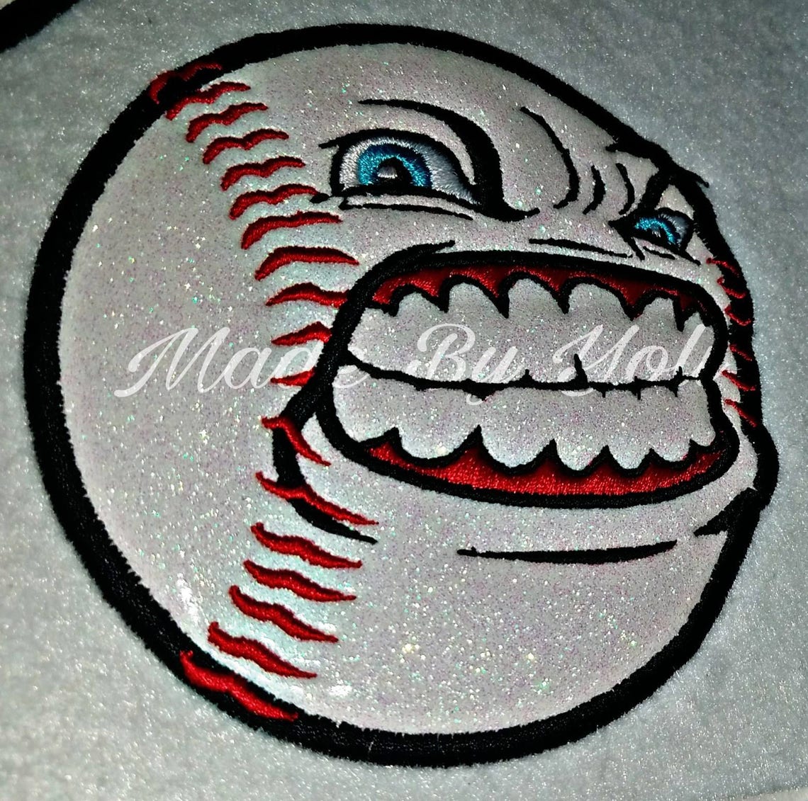 Embroidery Design Digitized Baseball Face Applique 4 X 4 | Etsy