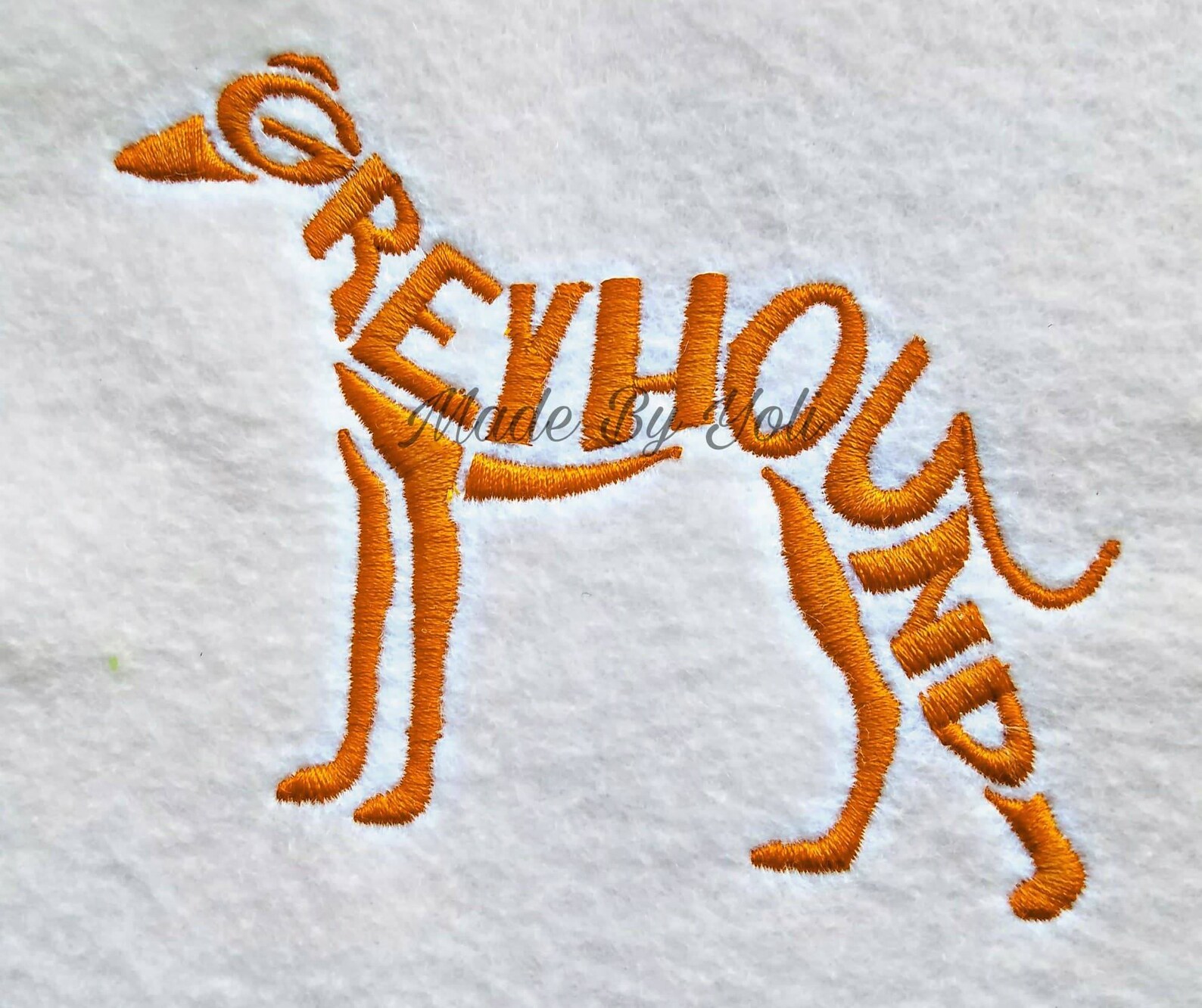 Embroidery Design Digitized Greyhound Text Fill 5 X 7 - Etsy