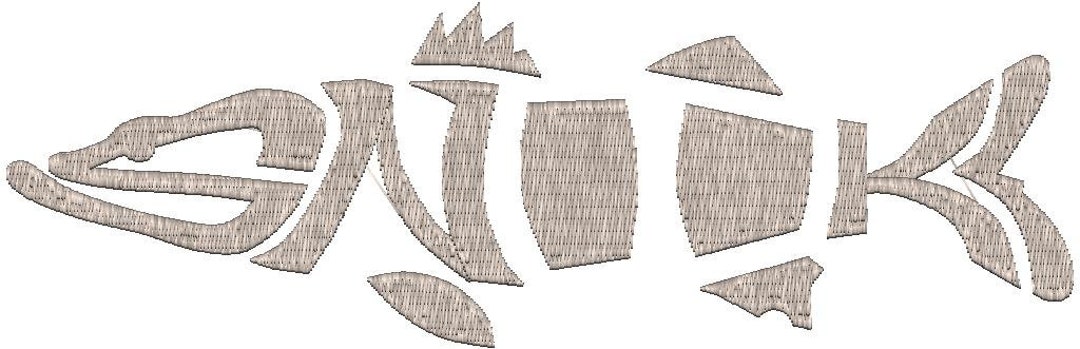 Embroidery Design Digitized Snook Text Fill 5 X 7 - Etsy