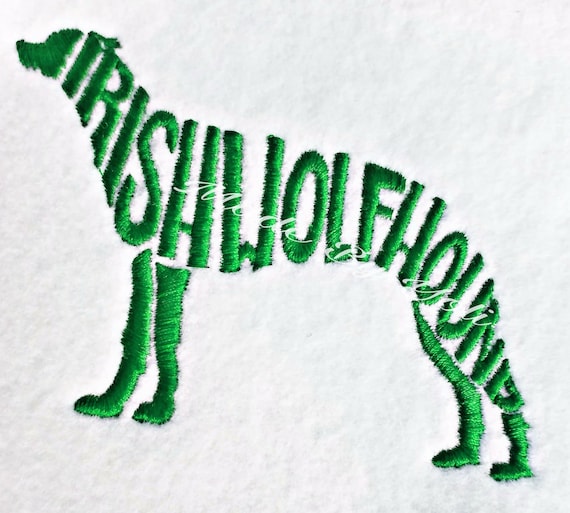 Embroidery Design Digitized Irish Wolfhoundr Dog 4 X 4 | Etsy