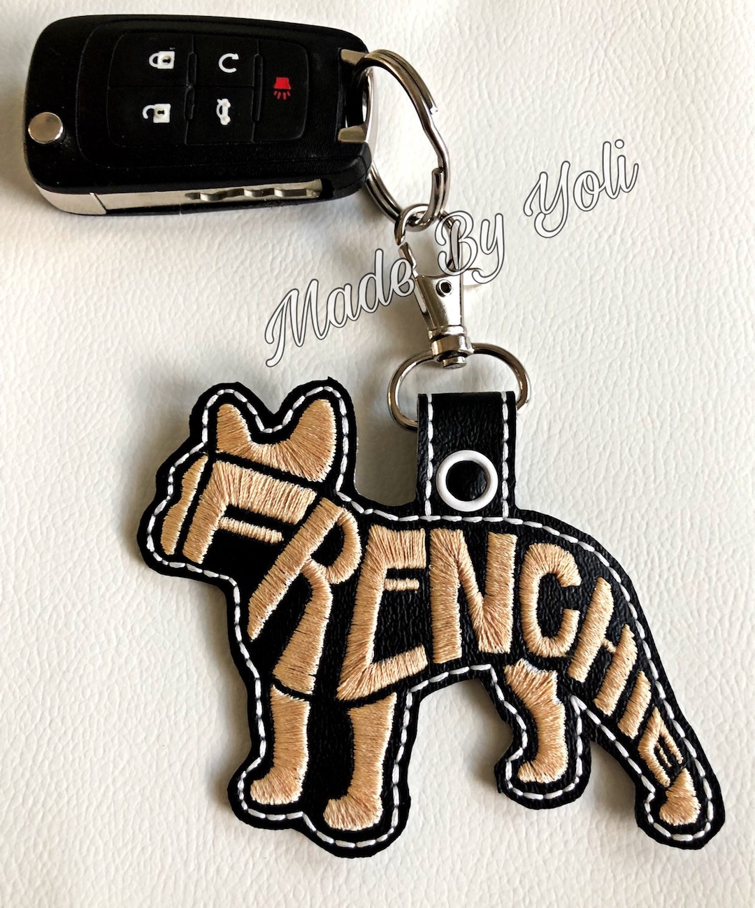 Frenchie Keychain - Etsy