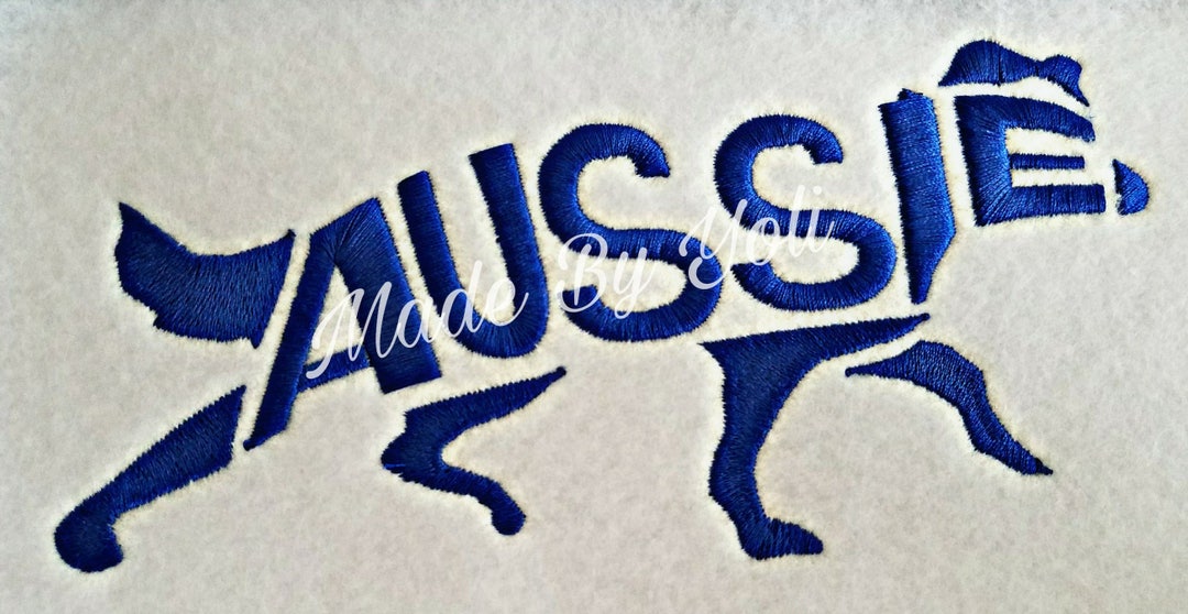 Embroidery Design Digitized Aussie Text Fill 5 X 7 - Etsy